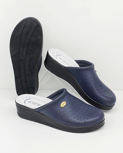 Medyczne damskie klapki chodaki Sanital Flex 707 granatowe, tęgość G ...